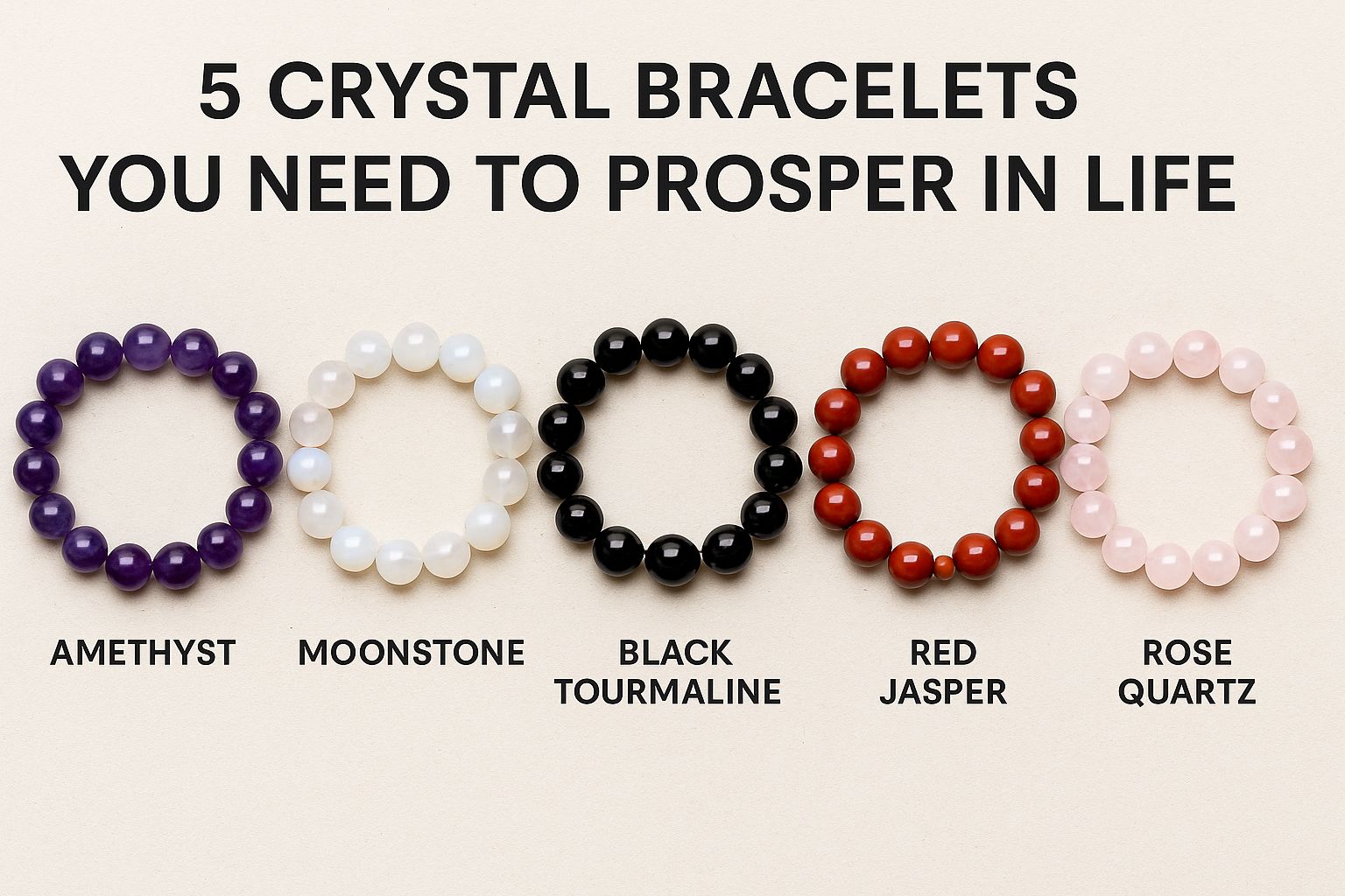 5 Powerful Crystal Bracelets to Boost Love, Luck & Success